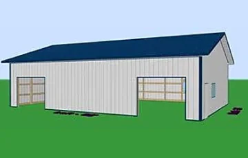 Full Pole Barn Kits - Concrete Pier System